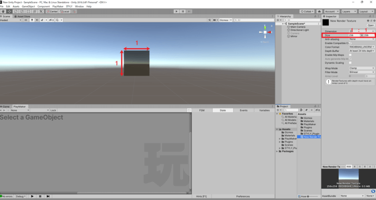 [Unity / PlayMaker] How to create a mirror with Render Texture ﻿- STYLY