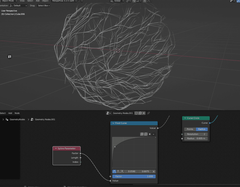 【Blender】Geometry Nodesで枝状の構造を表現する - STYLY