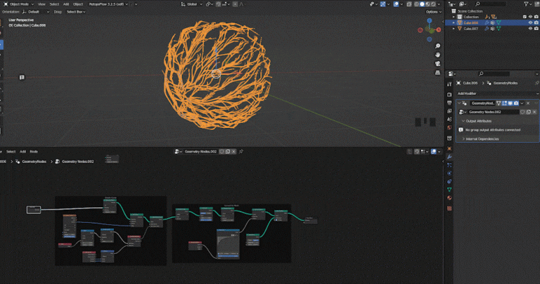 【Blender】Geometry Nodesで枝状の構造を表現する - STYLY