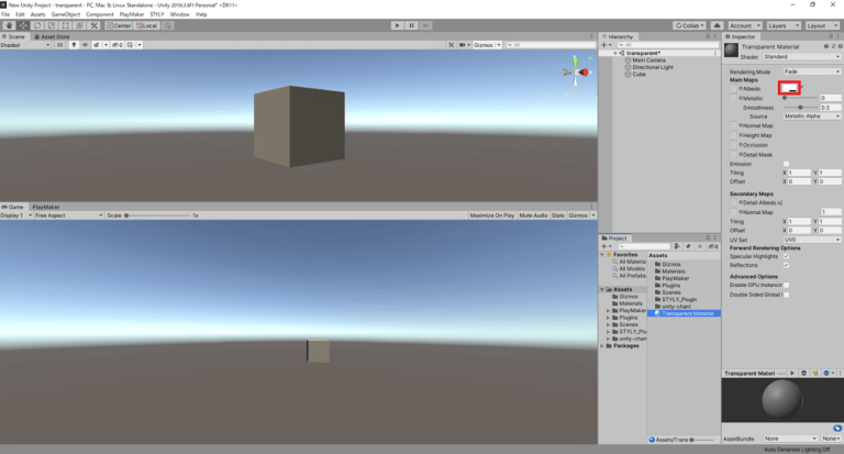 [Unity] How to make an Object Transparent- STYLY