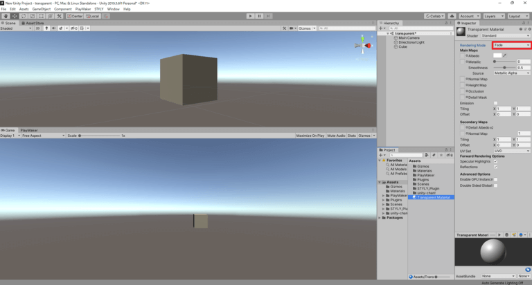 [Unity] How to make an Object Transparent- STYLY