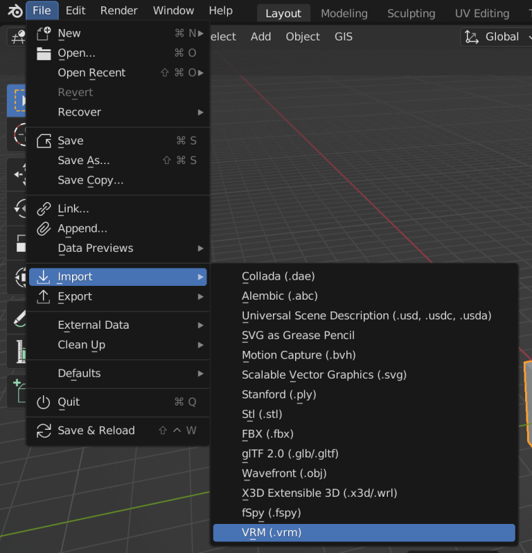 [Blender] Import VRM file | STYLY