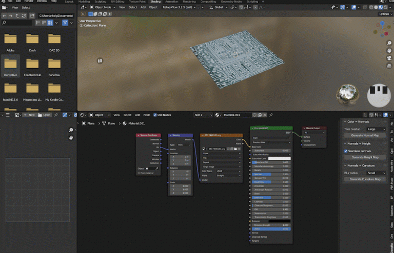 【Blender】Deep Bumpアドオンを使用して一枚の画像からテクスチャマップを作成する - STYLY