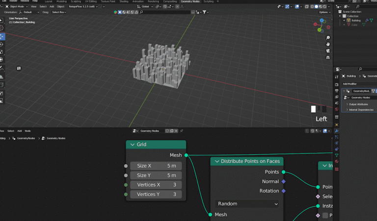 【Blender】Geometry Nodeで簡単にビル群を作成する方法 - STYLY