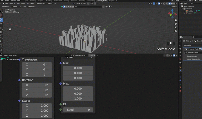 【Blender】Geometry Nodeで簡単にビル群を作成する方法 - STYLY