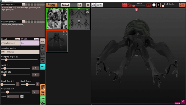 [AI]How to automatically generate textures with STABLE PROJECTORZ | STYLY