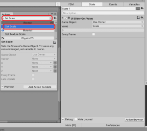 [Unity/PlayMaker] Let's create an action using the AR uGUI slider - STYLY Magazine