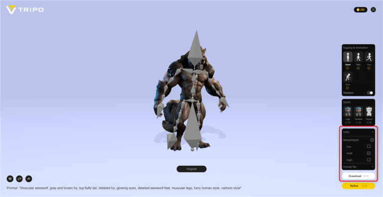 3D生成AI「Tripo」で3Dモデルを自動でリギングする方法 STYLY