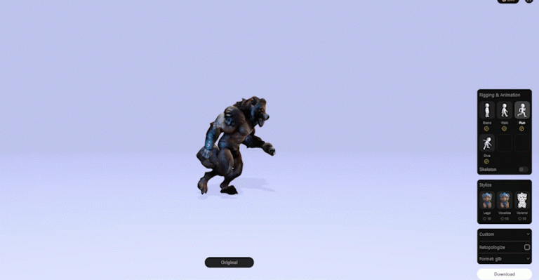 How to automatically rig 3D models with 3D generation AI “Tripo” STYLY