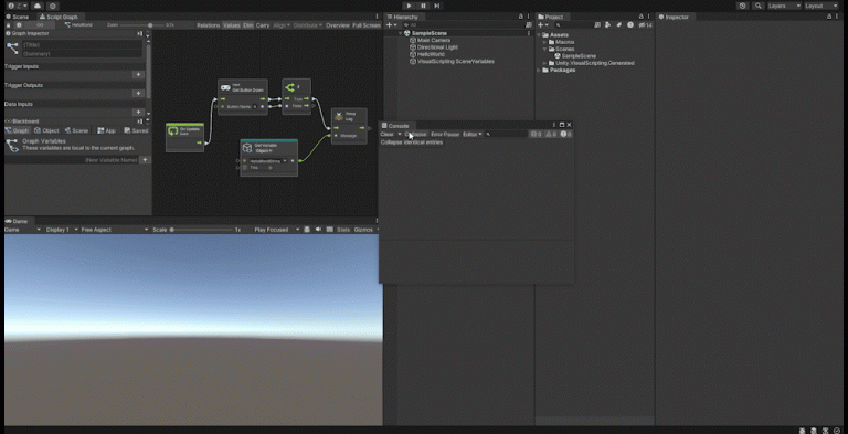 Unity Visual Scripting 入門第2回：If文、キー入力、コルーチンで「Hello World」を表示する方法- STYLY