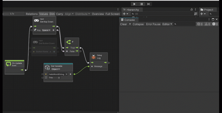Unity Visual Scripting 入門第2回：if文、キー入力、コルーチンで「hello World」を表示する方法 Styly